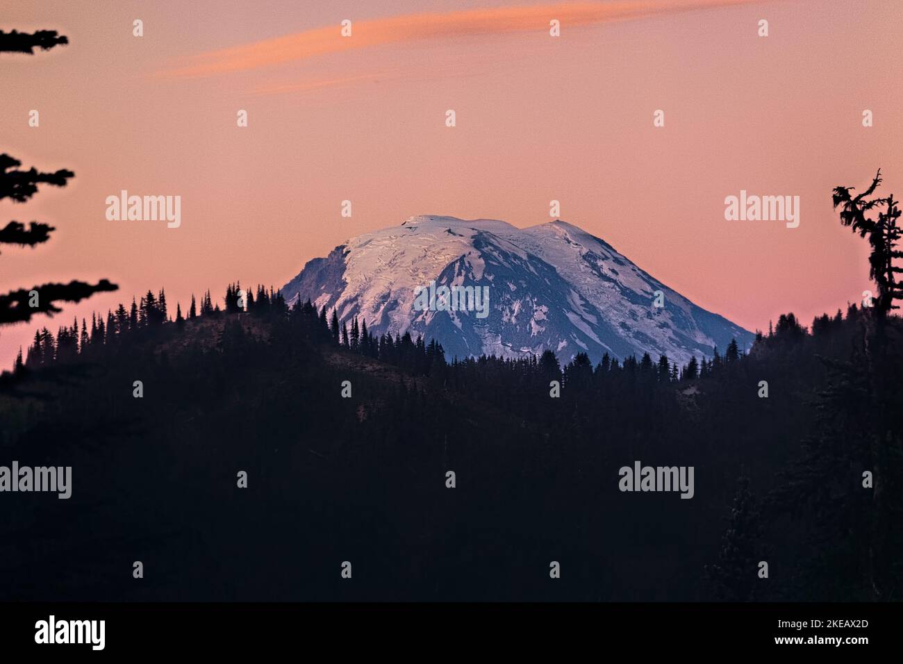 Mt. Adams at sunrise, Goat Rocks Wilderness, Pacific Crest Trail ...