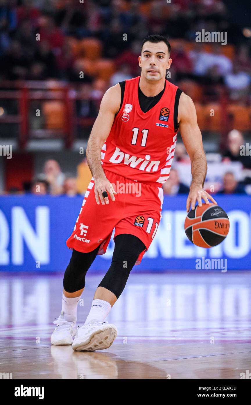 #11 KOSTAS SLOUKAS of Olympiacos Piraeus during the Euroleague, Round 7 ...