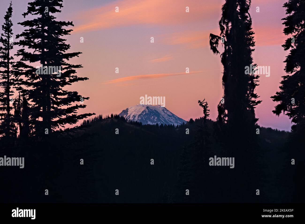 Mt. Adams at sunrise, Goat Rocks Wilderness, Pacific Crest Trail ...