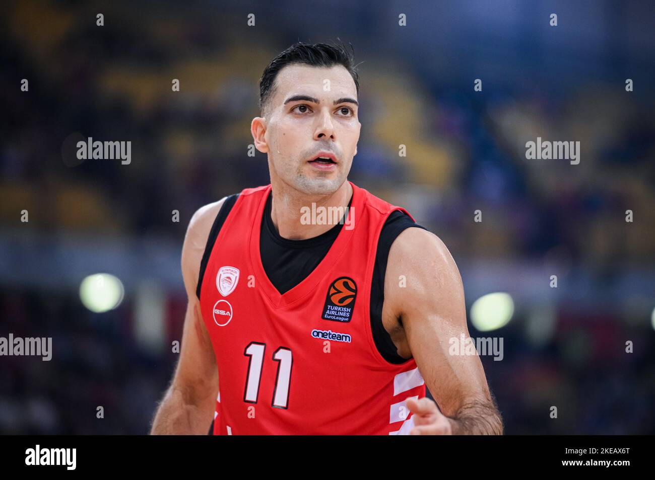 #11 KOSTAS SLOUKAS of Olympiacos Piraeus during the Euroleague, Round 7 ...