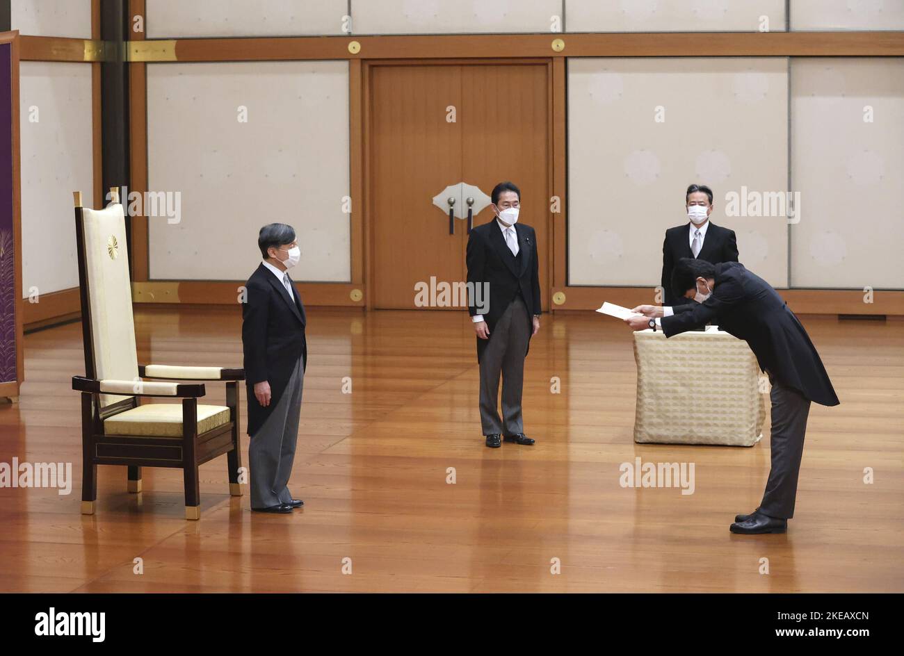 Tokyo, Japan, Nov. 11, 2022. Japan's new justice minister Ken Saito ...