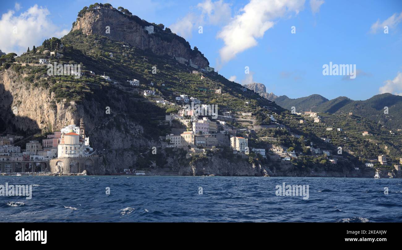 A daytime view of the Amalfi coast Stock Photo - Alamy