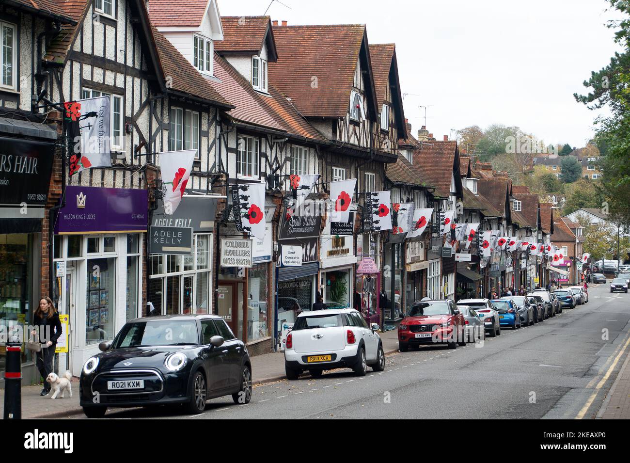 Chalfont St Peter, Buckinghamshire, UK. 11th November, 2022. Poppies ...