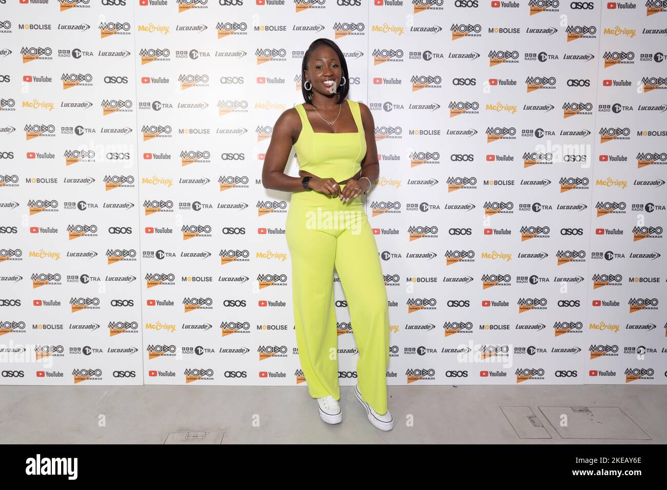 Remel London attends the Mobo Awards 2022 nominations at Cafe KOKO, in ...