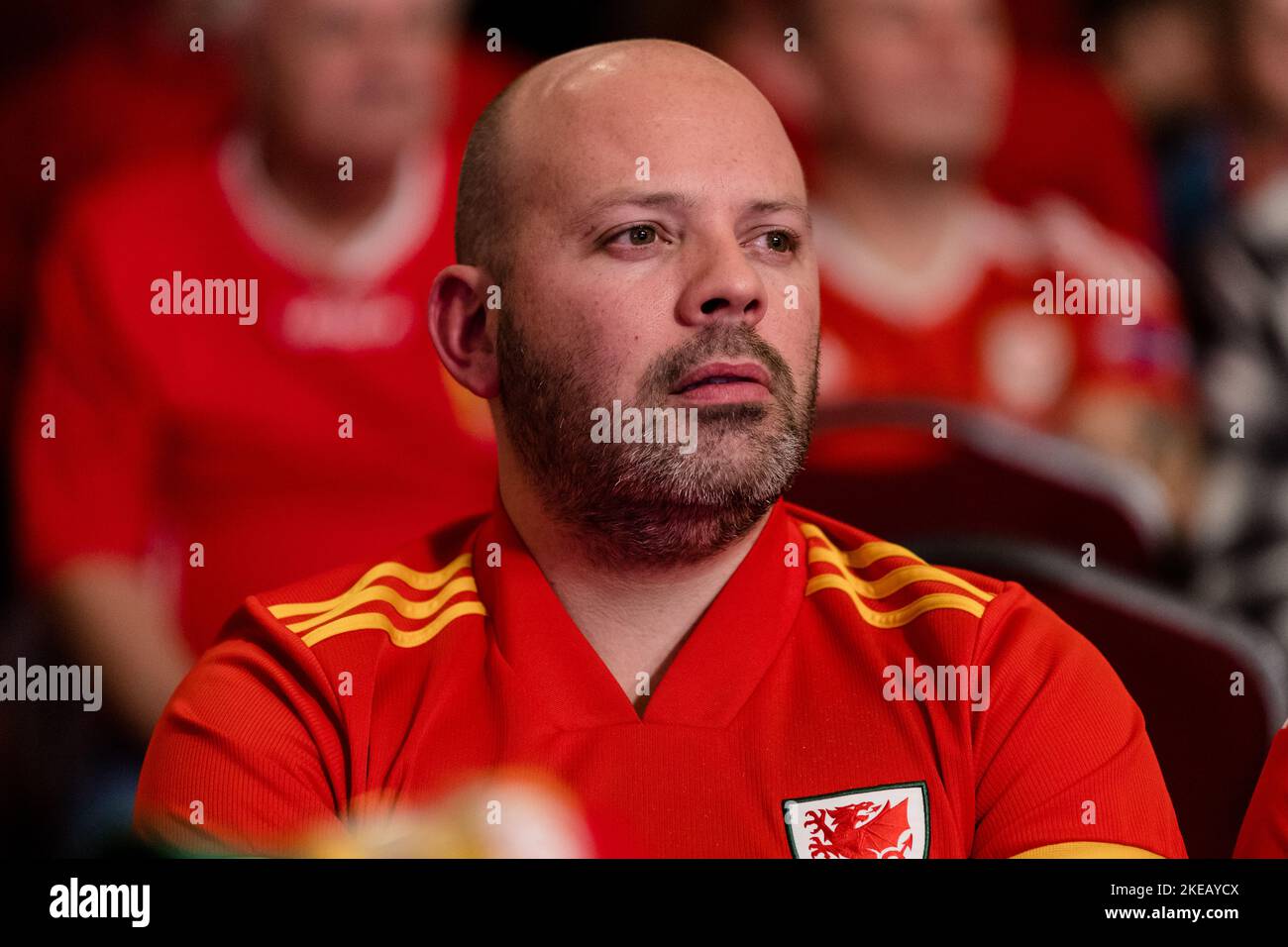 RHONDDA, WALES - 09 NOVEMBER 2022: Fans during the Cymru squad ...