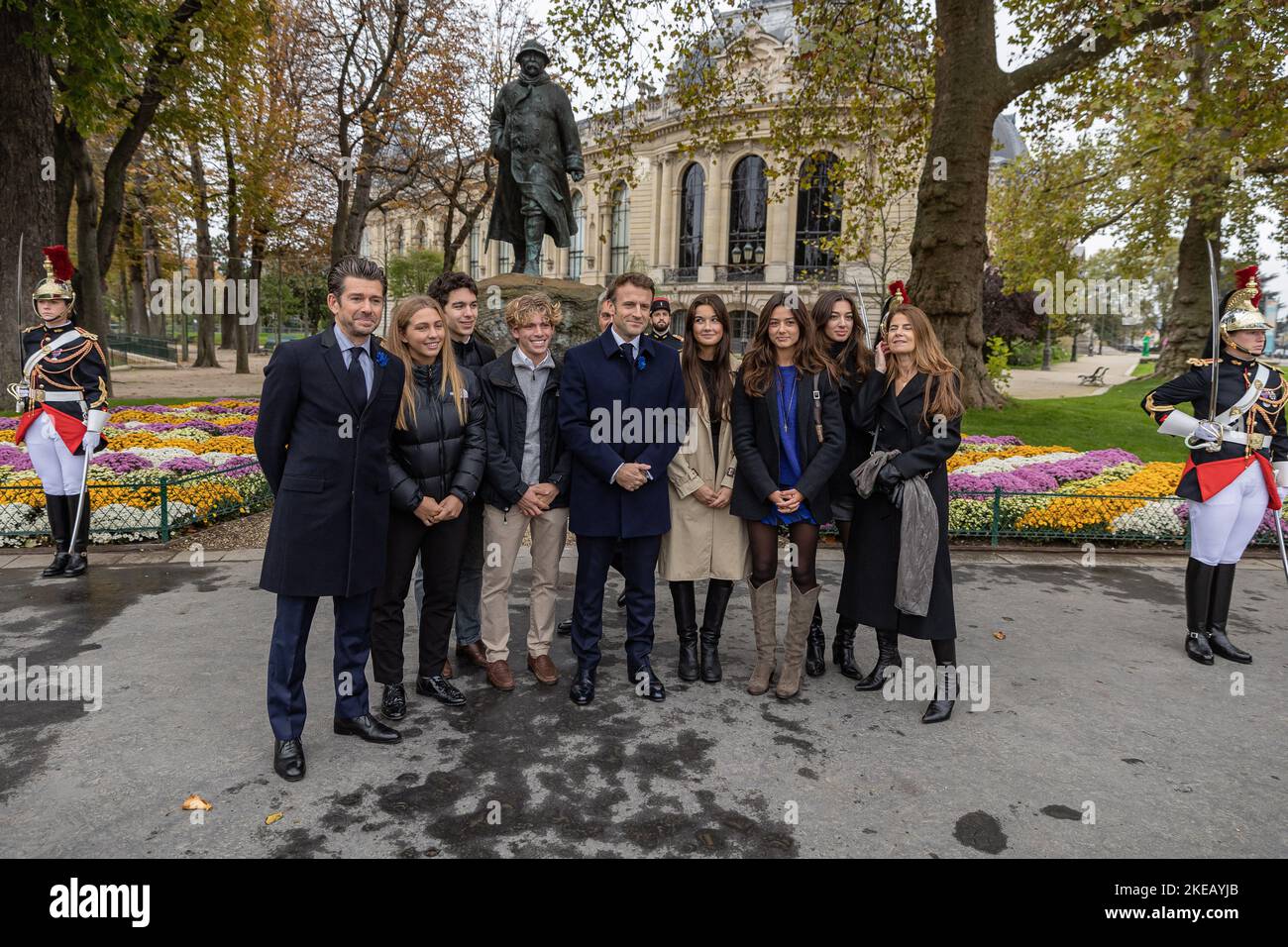 Paris, France, November 11, 2022, French President, Emmanuel Macron ...