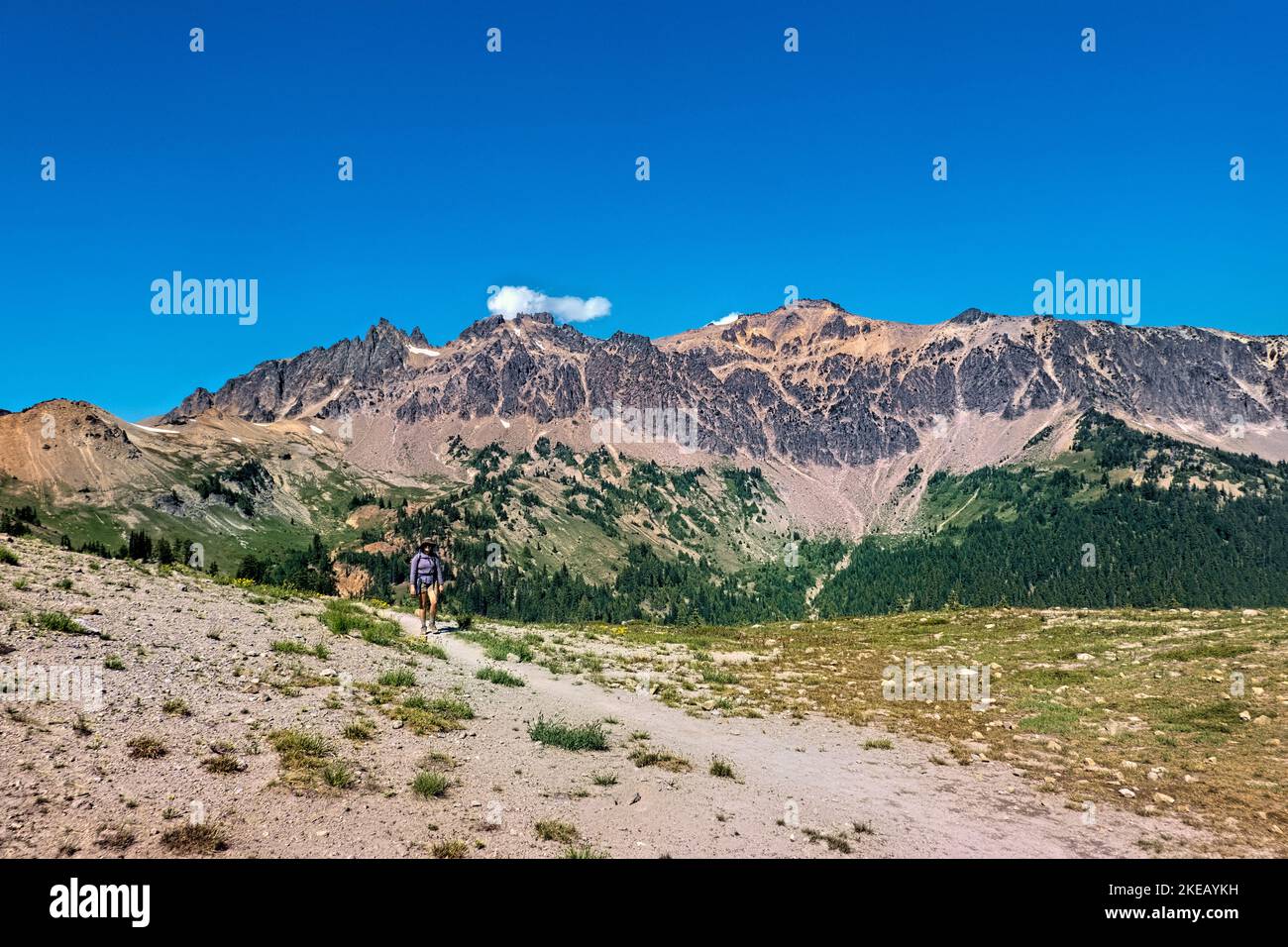 Trekking to Cispus Pass, Goat Rocks, Pacific Crest Trail, Washington ...