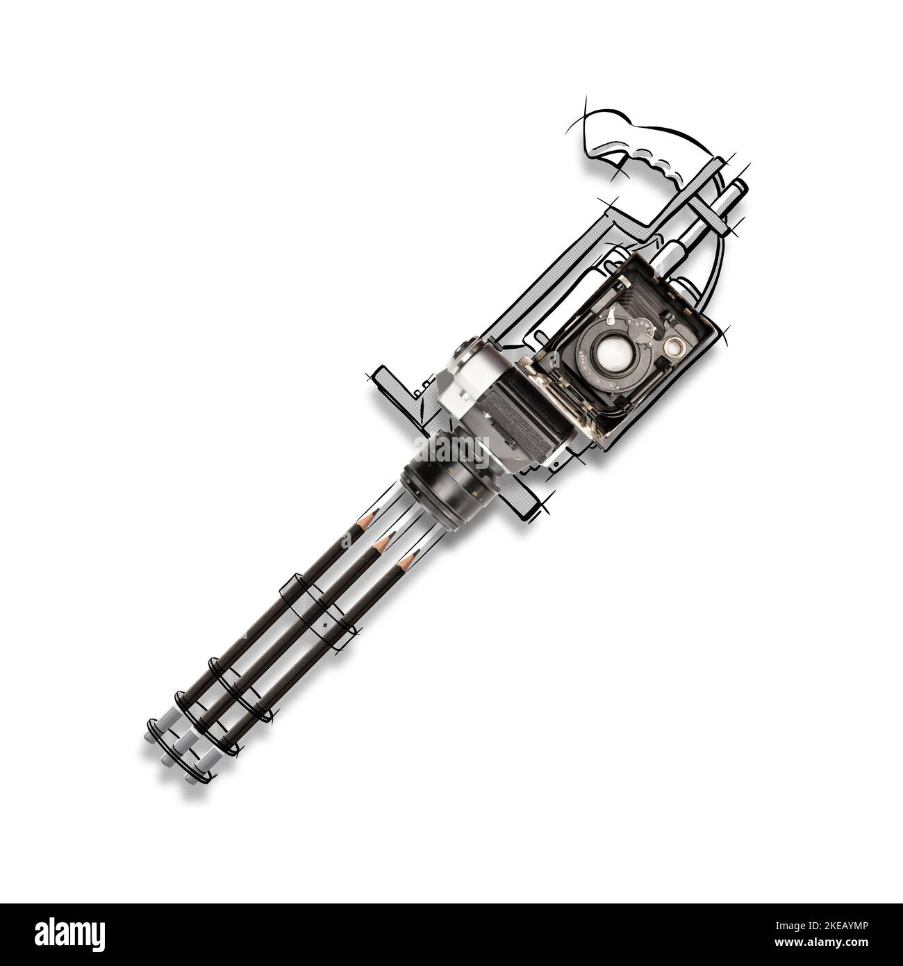 Contemporary art collage. Creative minimal design. Small film photo ...