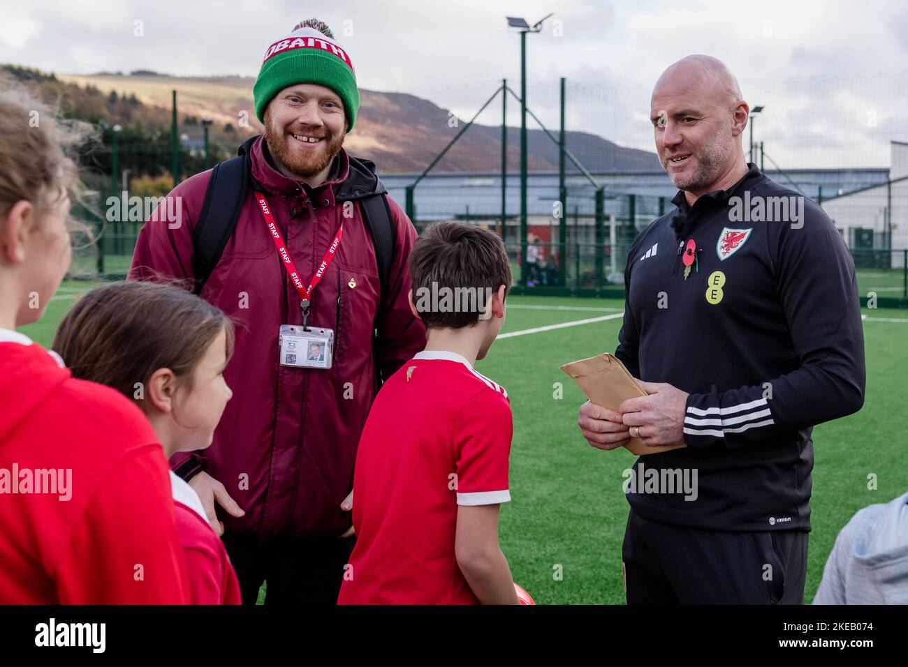 RHONDDA, WALES - 09 NOVEMBER 2022: Wales’ Head Coach Robert Page opens ...
