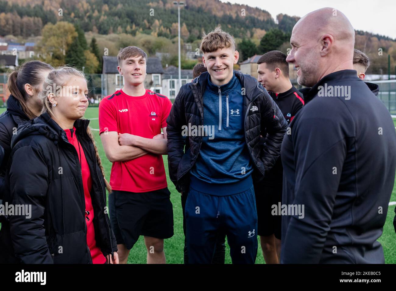 RHONDDA, WALES - 09 NOVEMBER 2022: Wales’ Head Coach Robert Page opens ...
