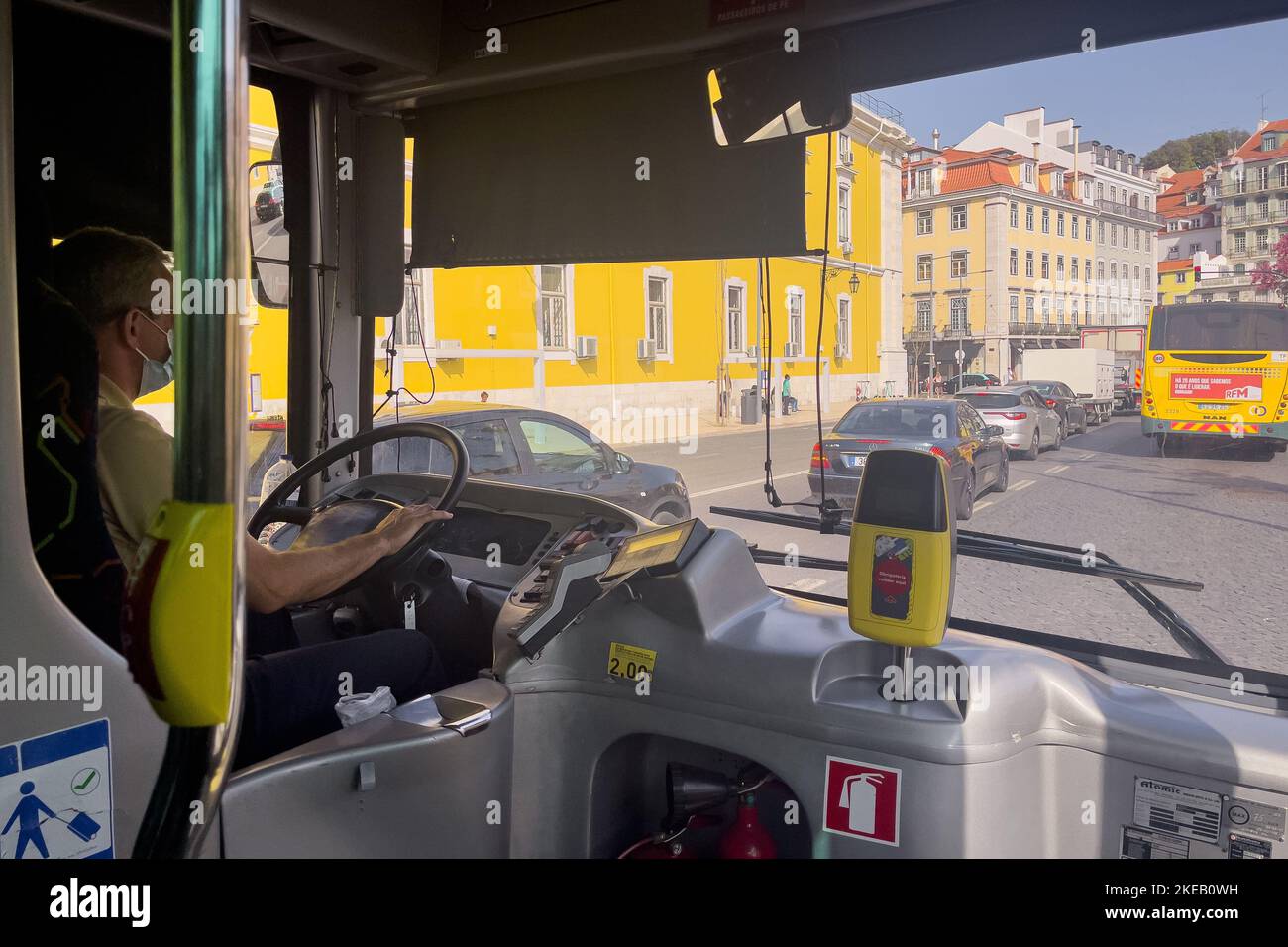 Bus side mirror view driving hi-res stock photography and images - Alamy