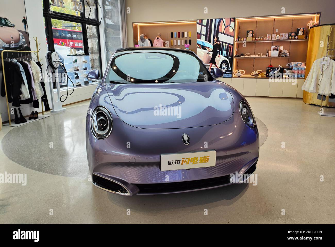 SHANGHAI, CHINA - NOVEMBER 11, 2022 - An ORA electric vehicle is ...