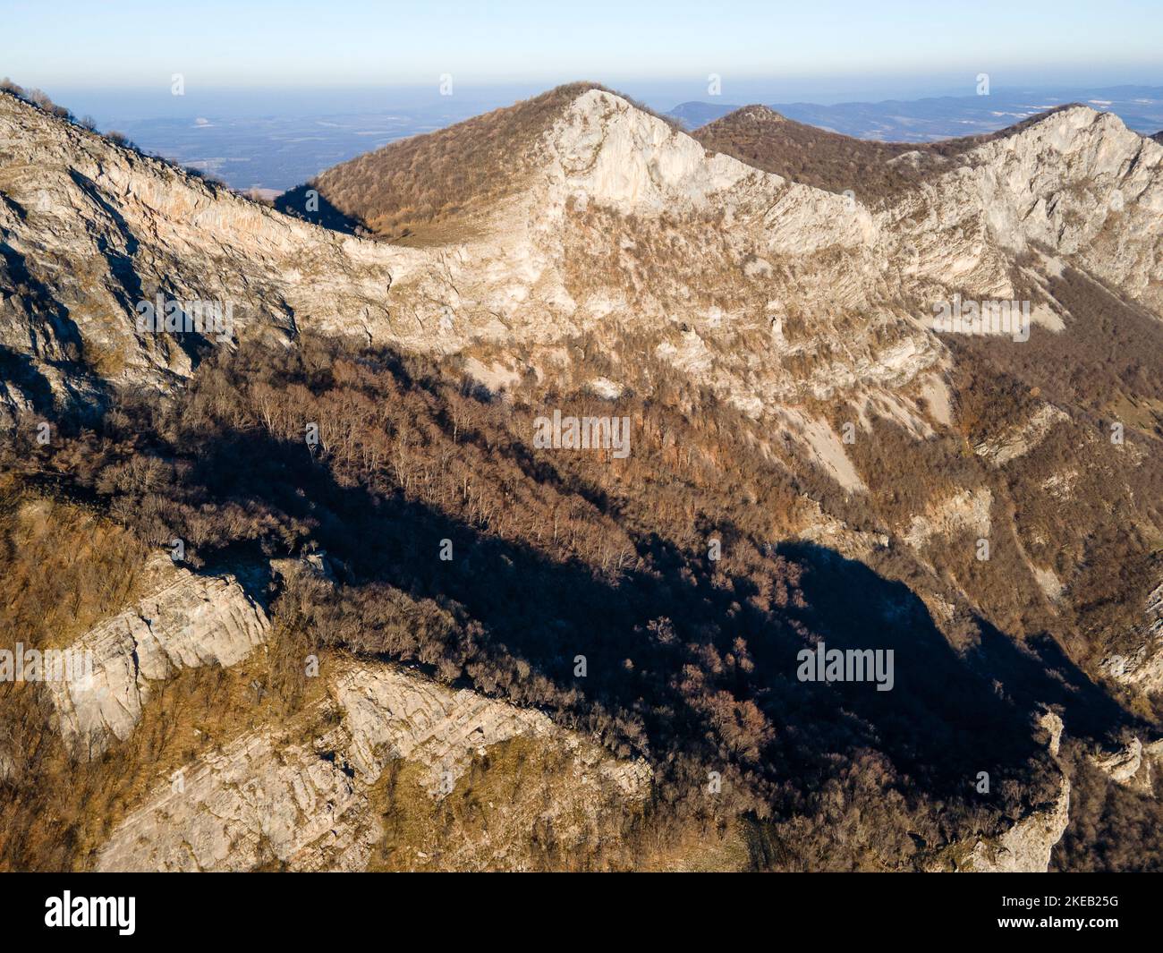 Amazing Aerial Autumn Landscape of Balkan Mountains and Vratsata pass ...