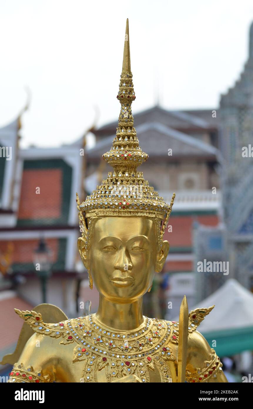 Golden statues Buddha Bangkok temple Thailand buddhism Stock Photo - Alamy