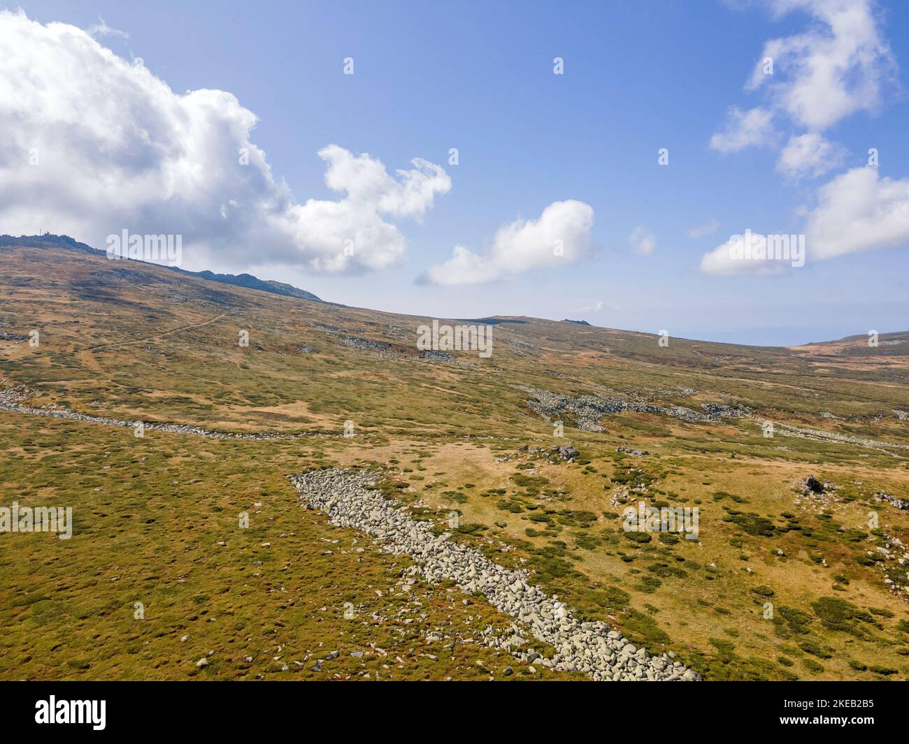 Aerial view of of Vitosha Mountain near Cherni Vrah Peak, Sofia City ...