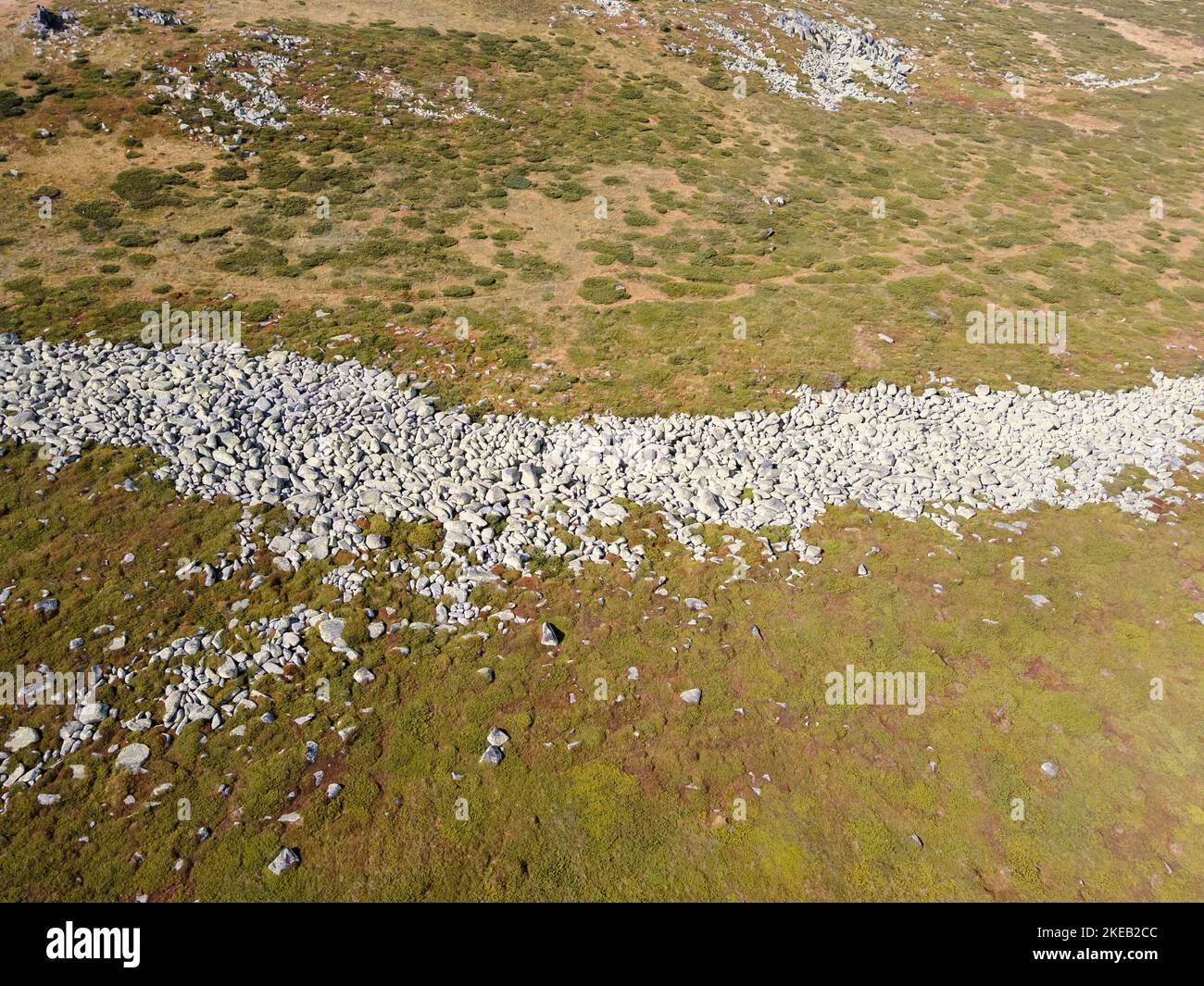 Aerial view of of Vitosha Mountain near Cherni Vrah Peak, Sofia City ...