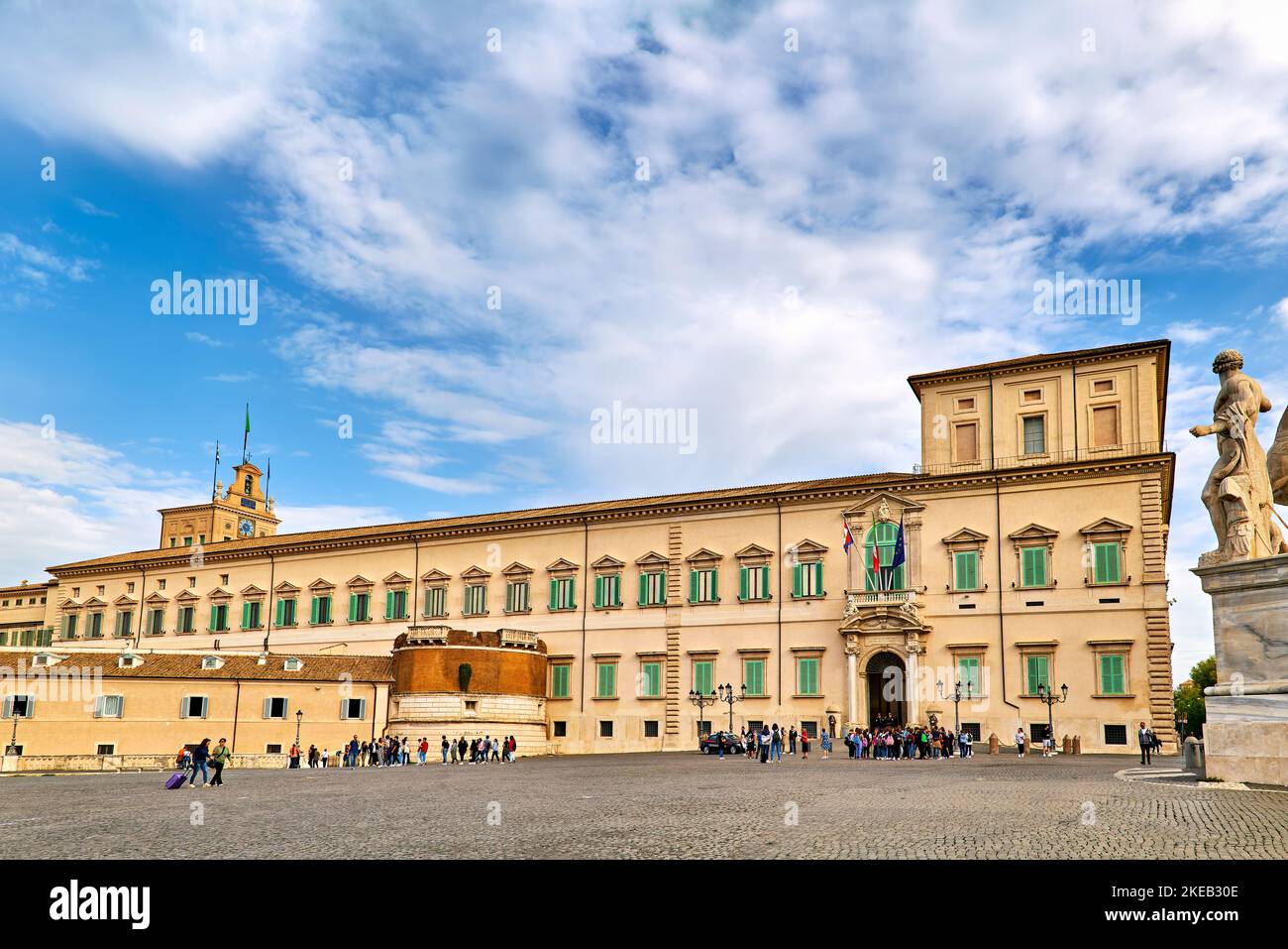 Rome Lazio Italy. The Quirinal Palace is a historic building, one of ...