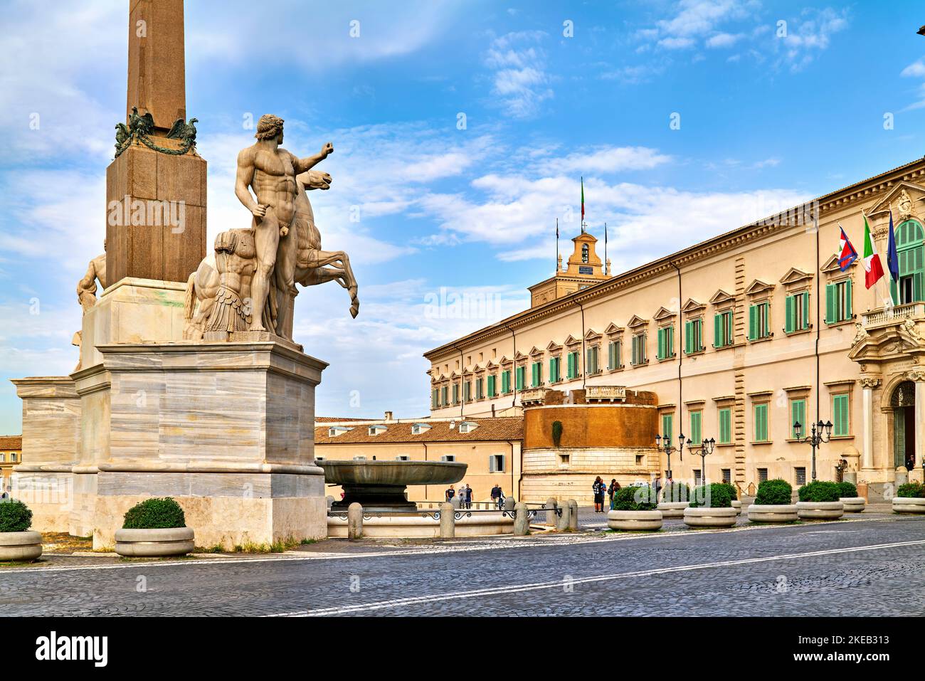 Rome Lazio Italy. The Quirinal Palace is a historic building, one of ...