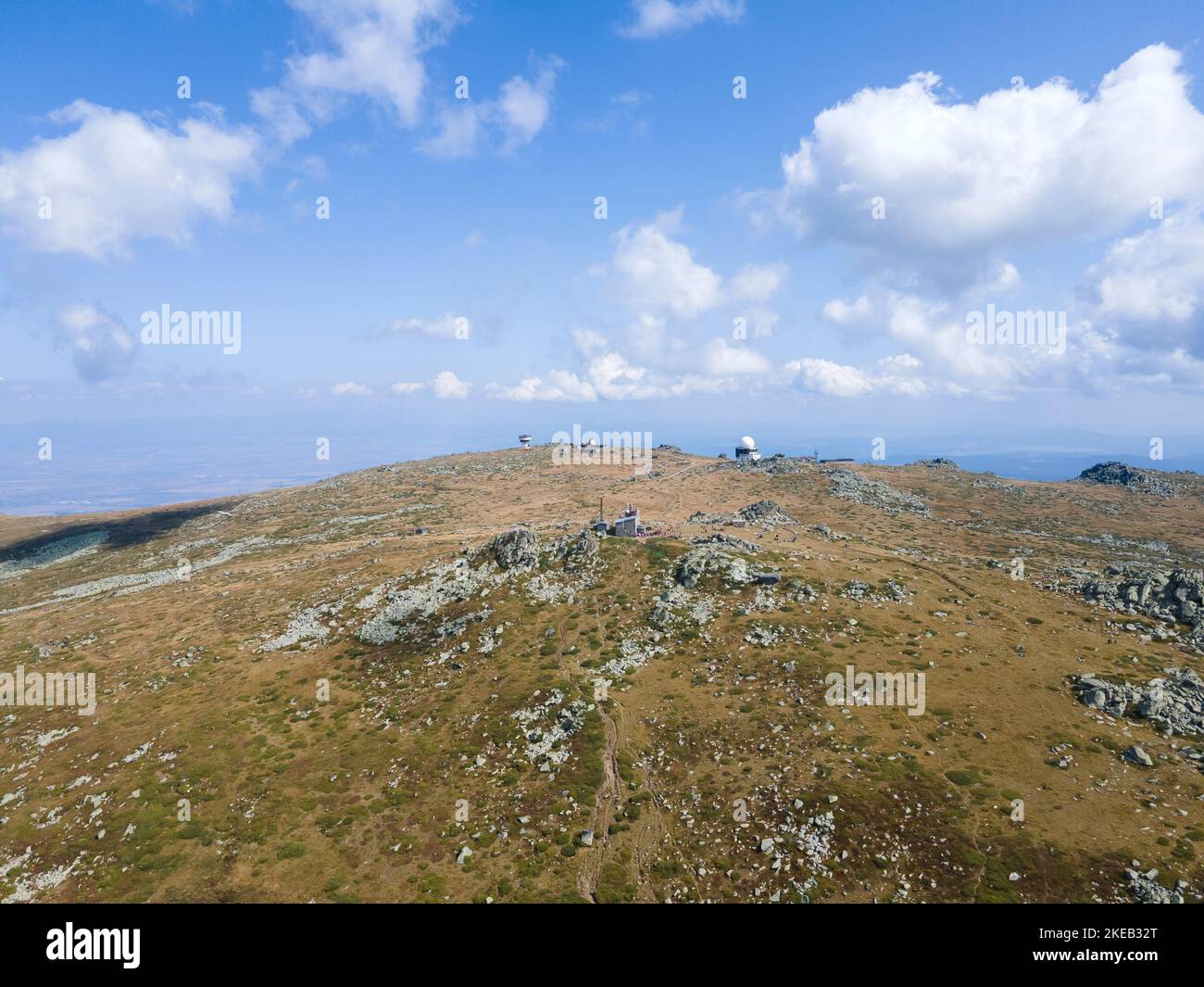 Aerial view of of Vitosha Mountain near Cherni Vrah Peak, Sofia City ...