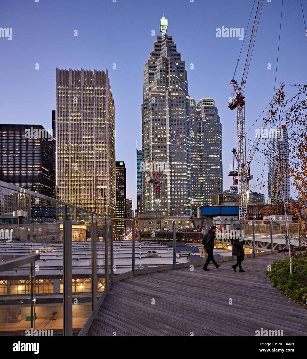 Elevated park at CIBC Square in Toronto Stock Photo - Alamy