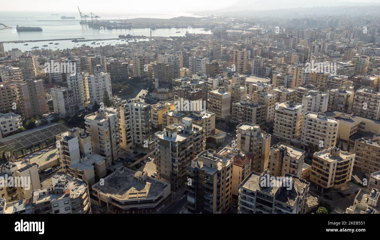 Aerial drone shot largest city hi-res stock photography and images - Alamy