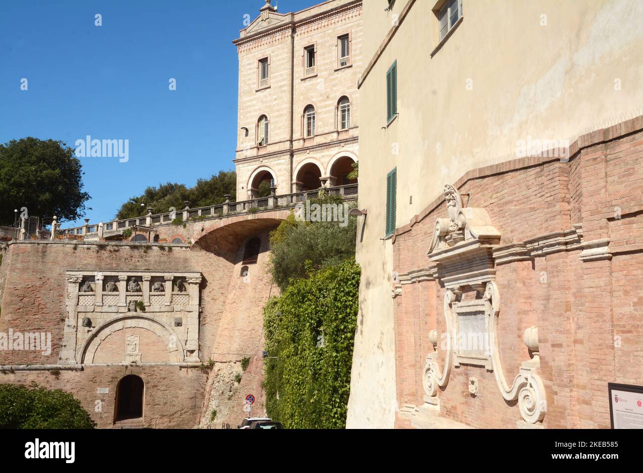 the Marzia gate which is one of the ancient gates of the Etruscan walls ...