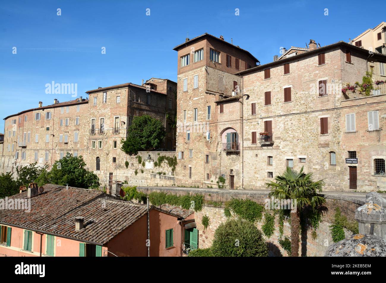 Ancient medieval stone houses in the historic center of Perugia in via ...
