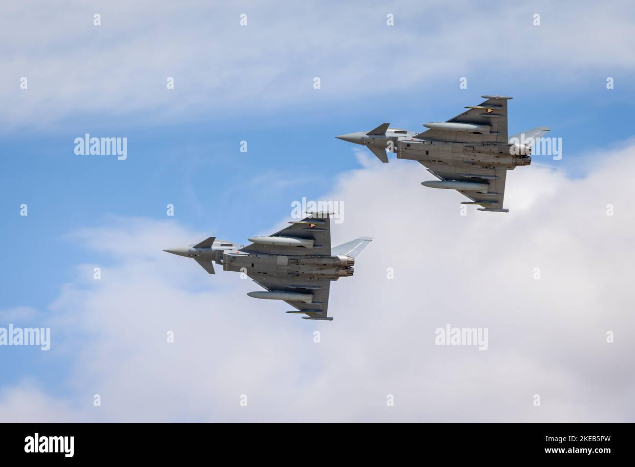 Austrian Air Force Eurofighters performing their Quick Reaction Alert ...
