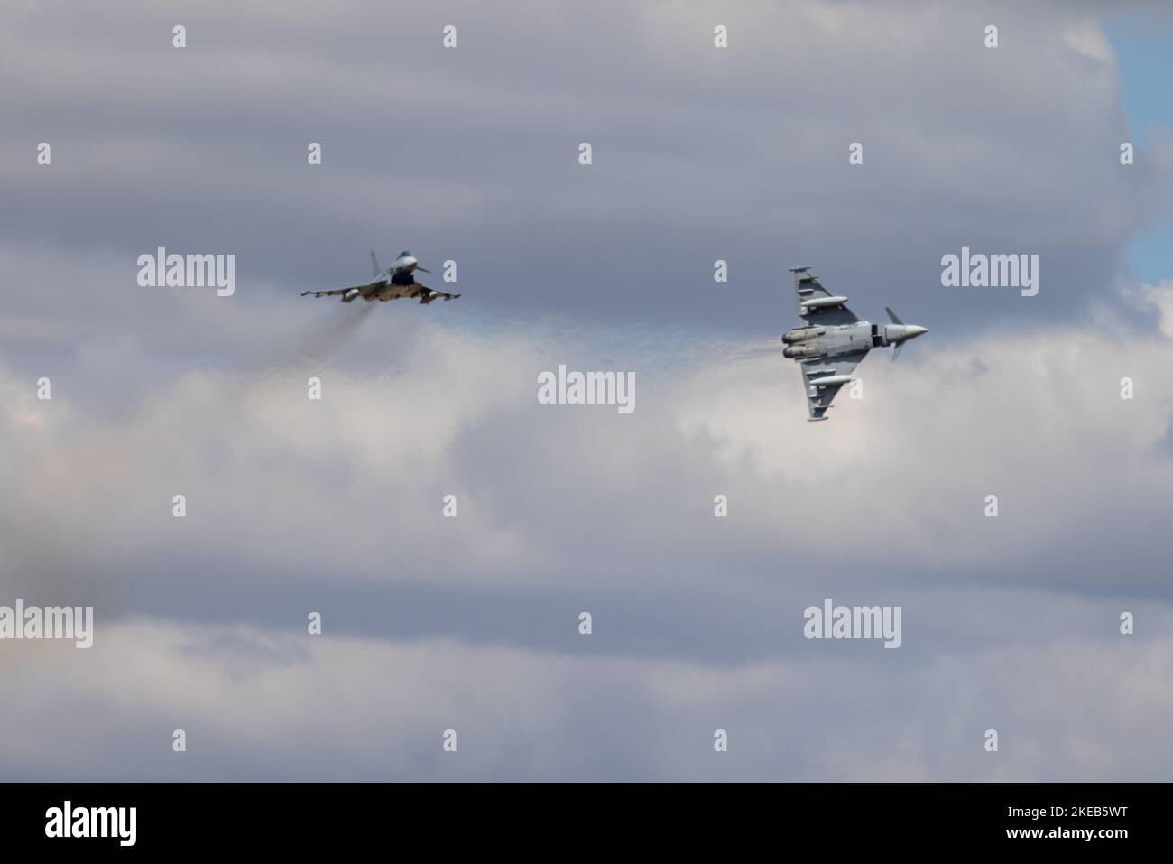 Austrian Air Force Eurofighters performing their Quick Reaction Alert ...