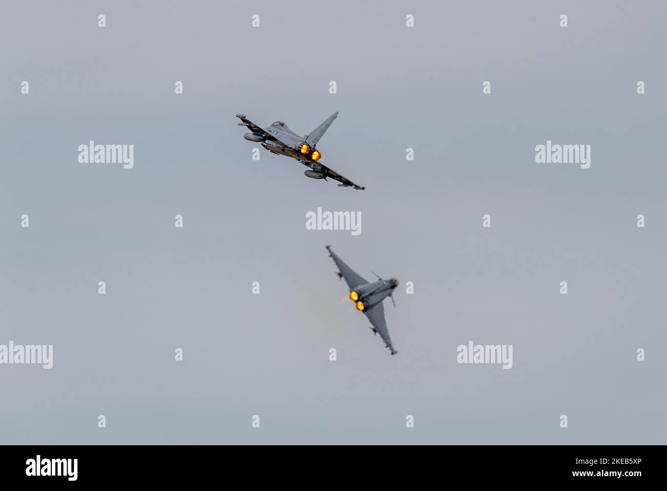 Austrian Air Force Eurofighters performing their Quick Reaction Alert ...