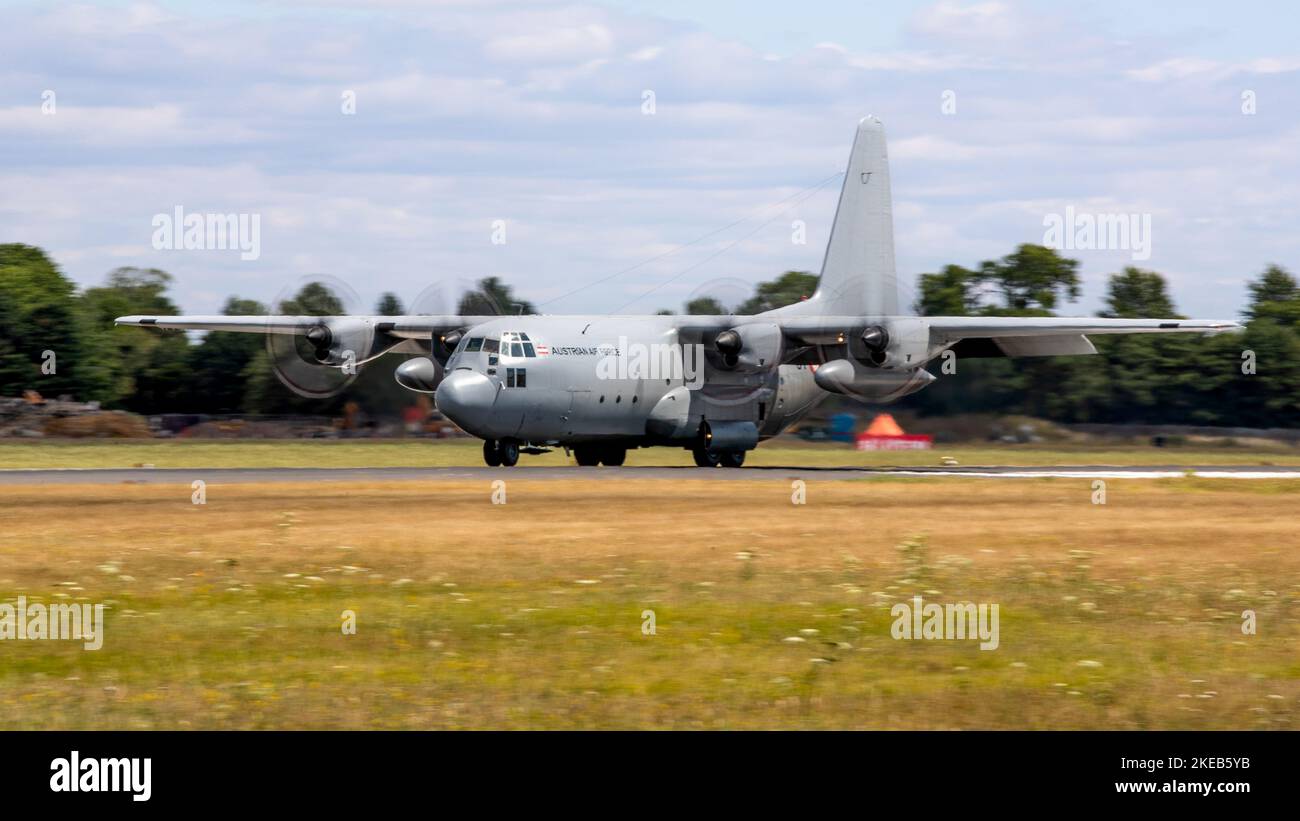 Austrian Air Force C-130K Hercules preparing to take off to demonstrate ...