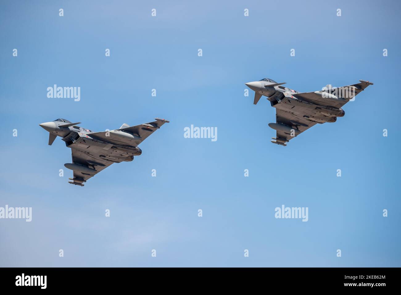 Austrian Air Force Eurofighters performing their Quick Reaction Alert ...