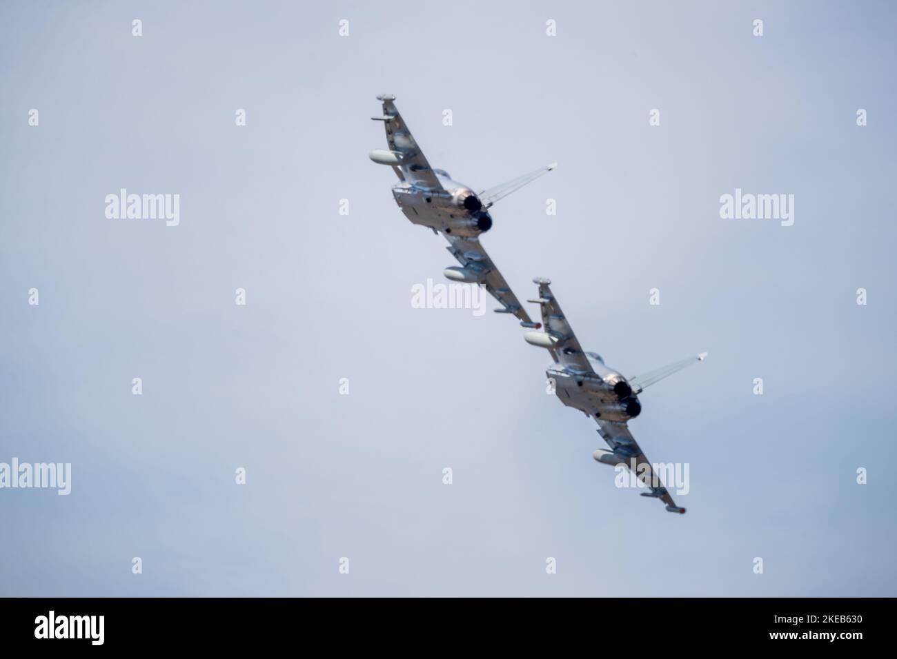 Austrian Air Force Eurofighters performing their Quick Reaction Alert ...