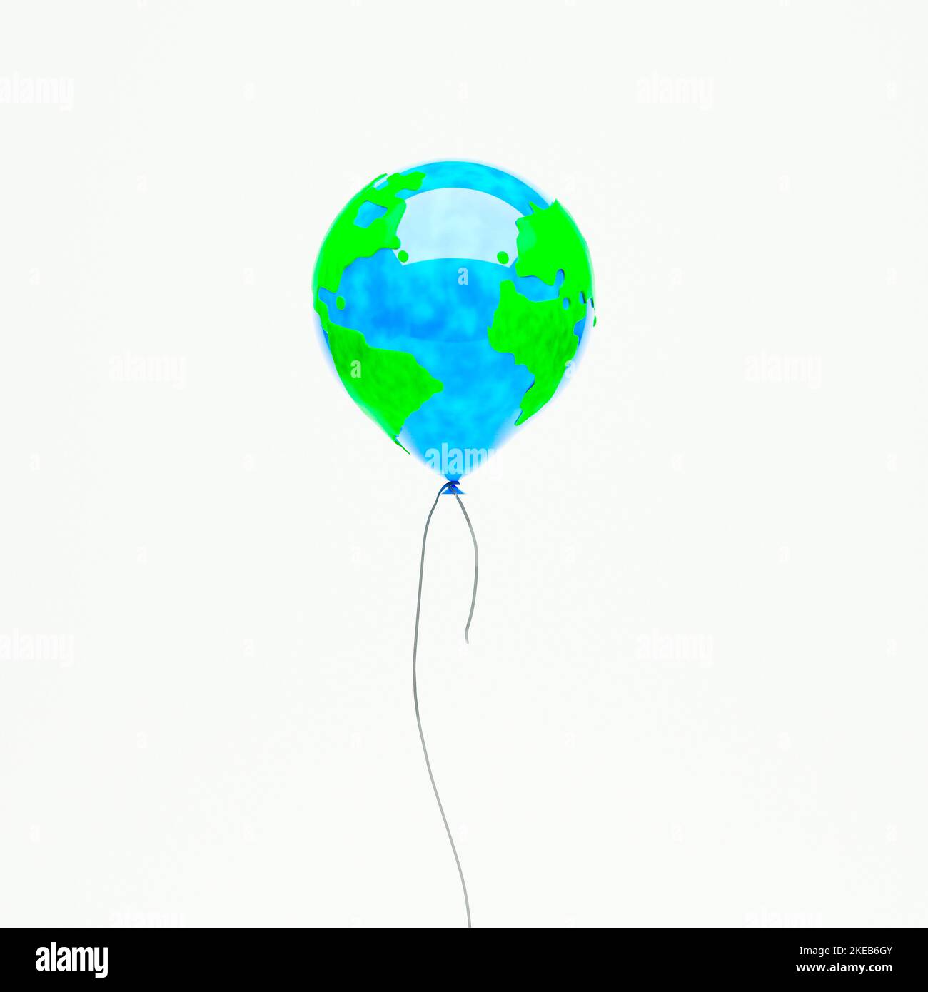 Balloon with planet earth texture. Environmental conversation and ...