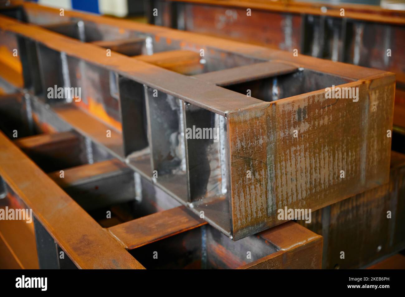 Steel beams factory stacked hi-res stock photography and images - Alamy