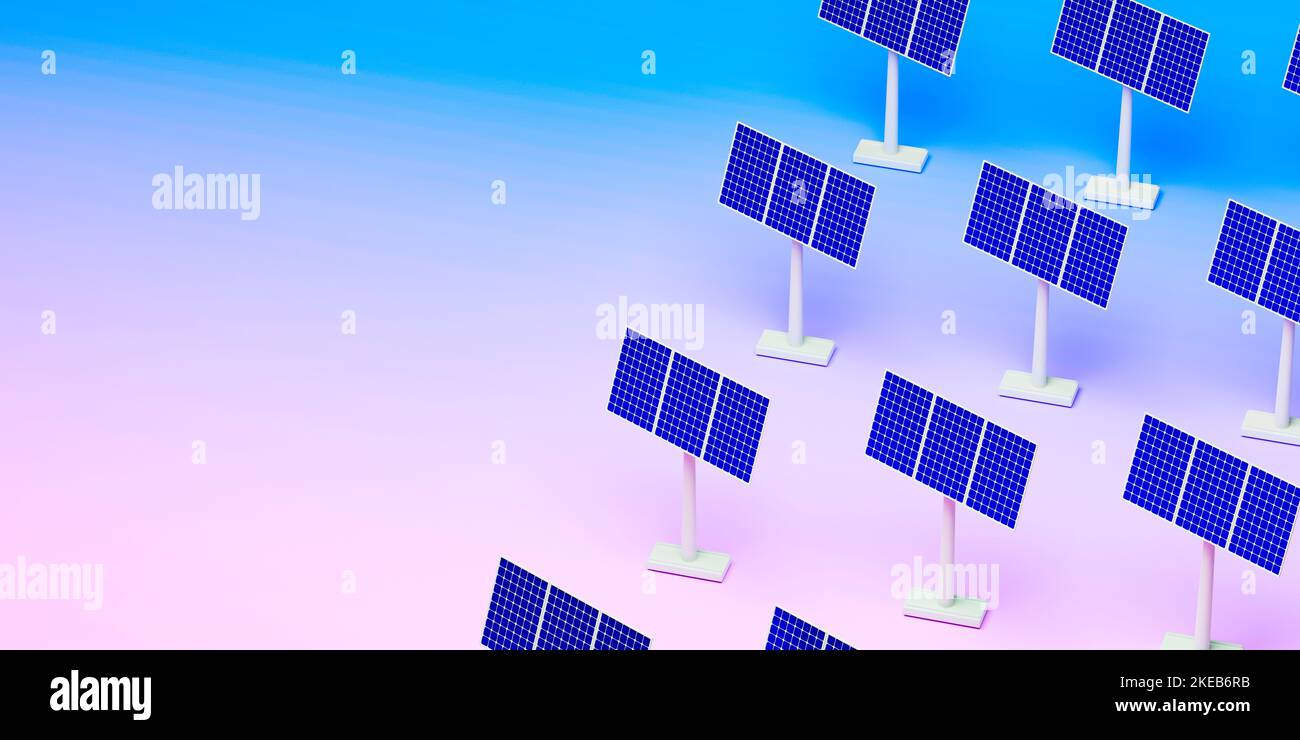 Solar panels pattern background with copy space. Alternative ...