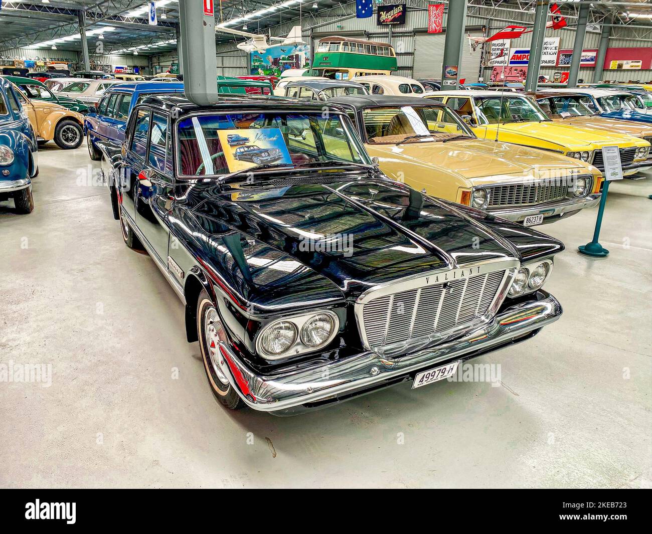 A vintage Valian Sedan car on display at the National Transport Museum ...