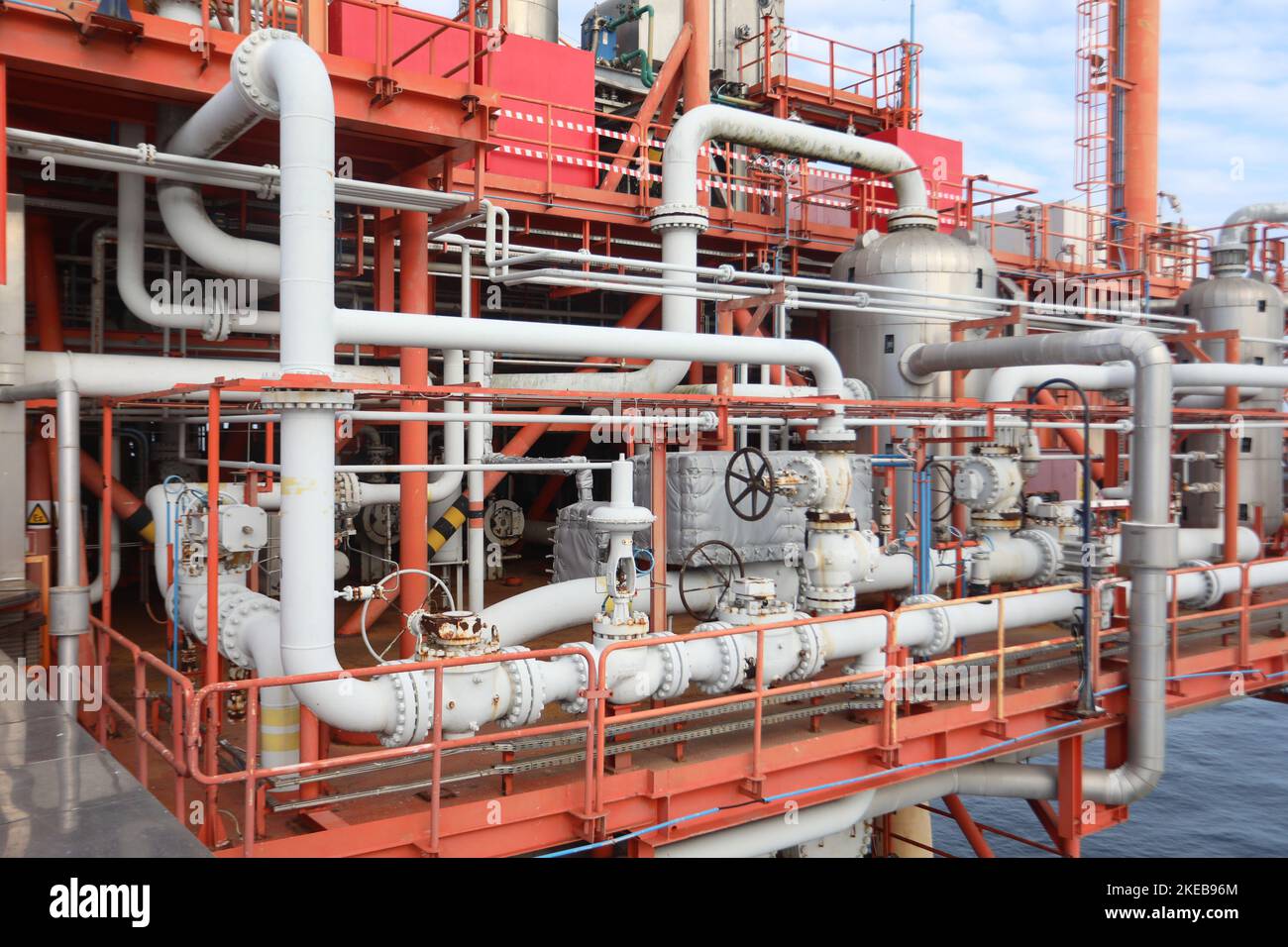 Ivana A and Ivana K gas platforms are seen on the pictures. INA's gas ...