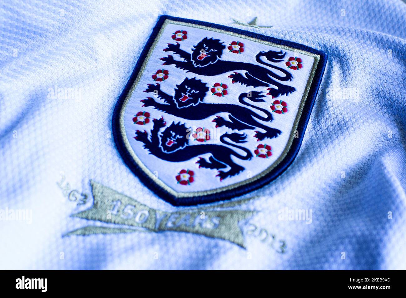 Football Association emblem for the 150th anniversary of England "1863/ ...