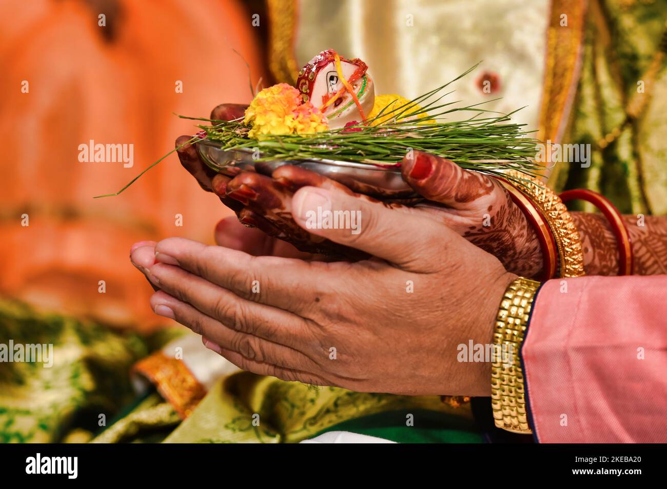 A ritual culture Mandap for Indian wedding ceremony Stock Photo - Alamy