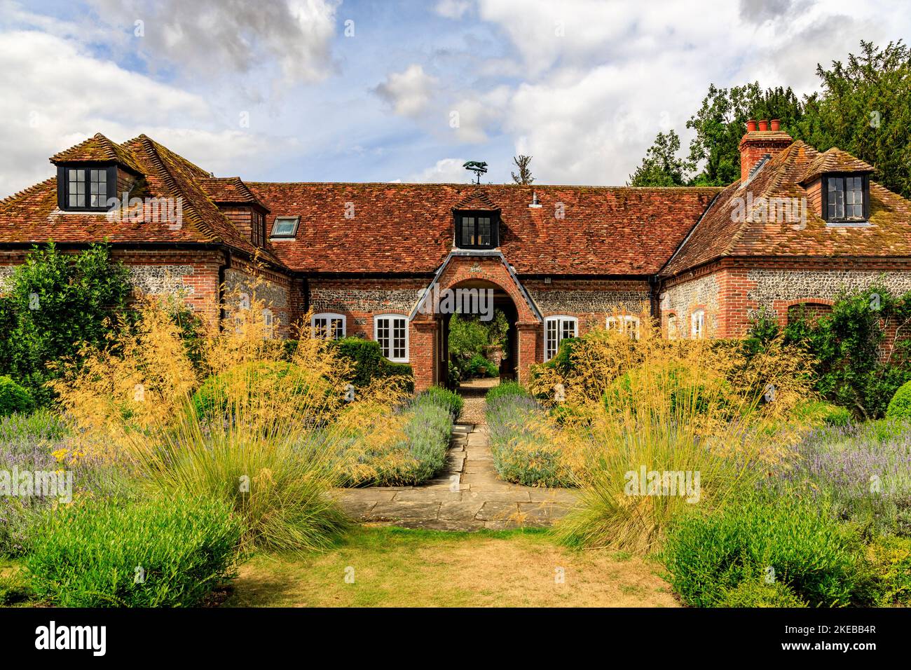The stable block at Heale House, a 17th century brick manor house in ...