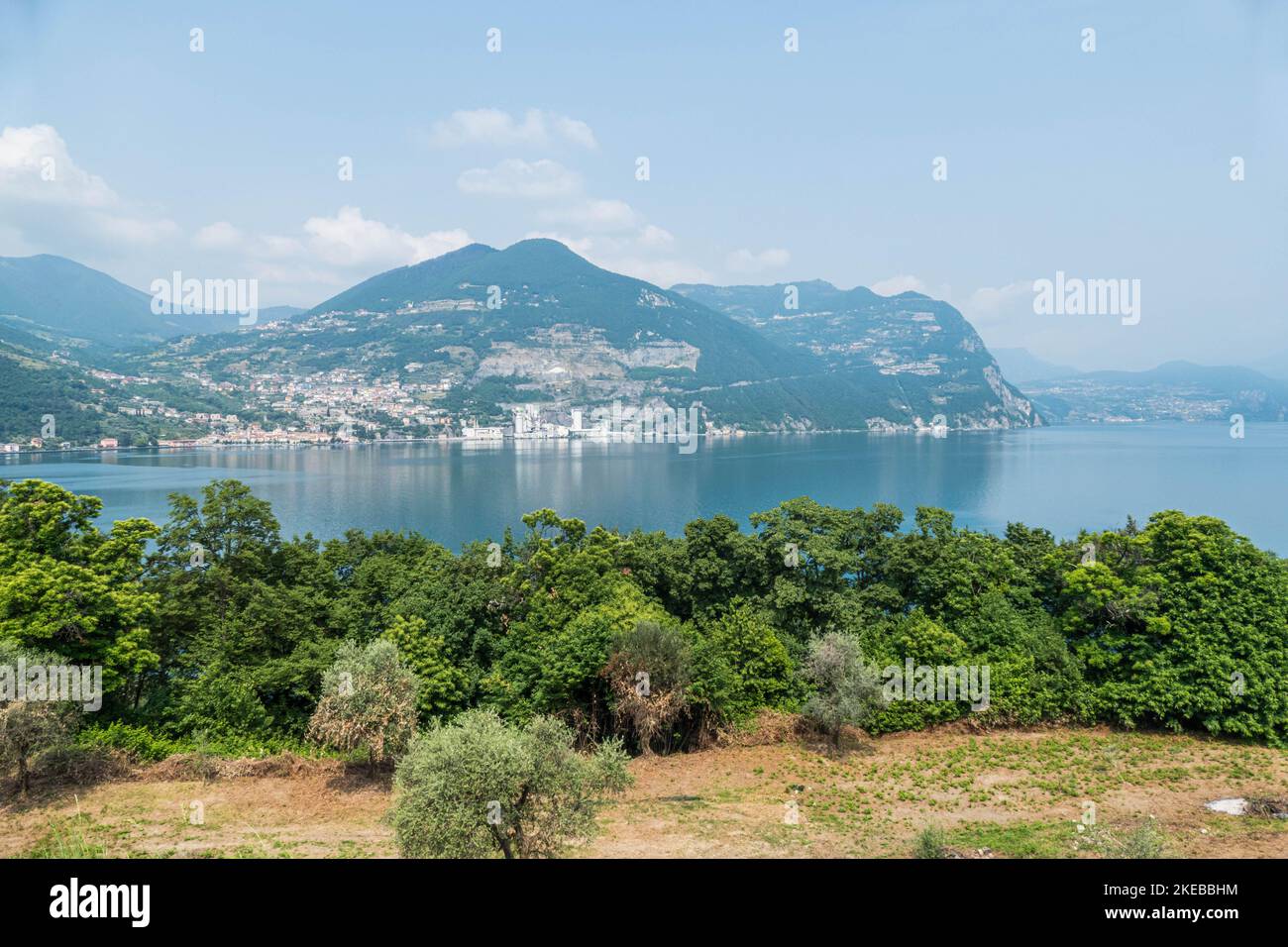 Extra wide view of the Lake Iseo from Monte Isola Stock Photo - Alamy