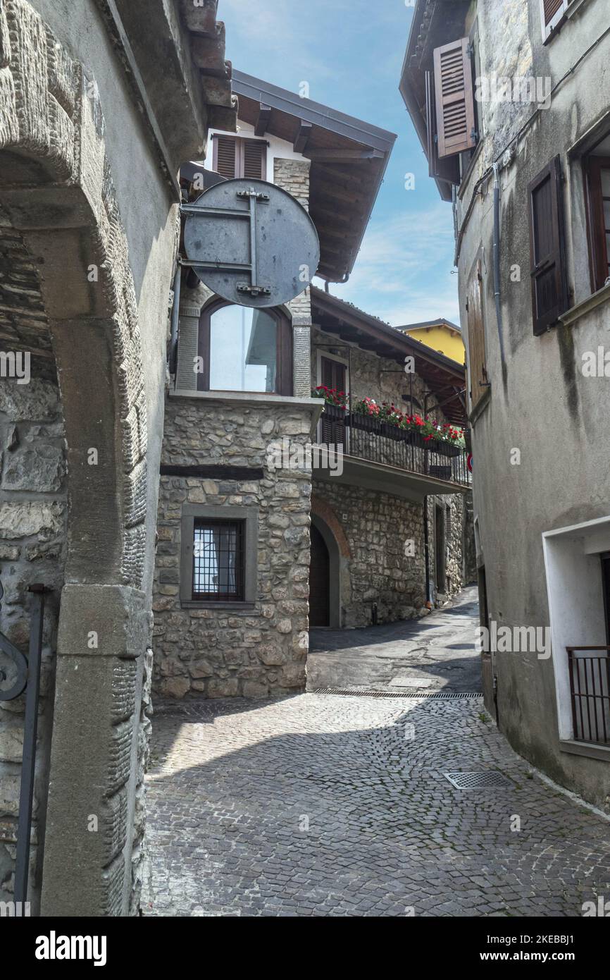 Beautiful street with historic buildings in the historic center of ...