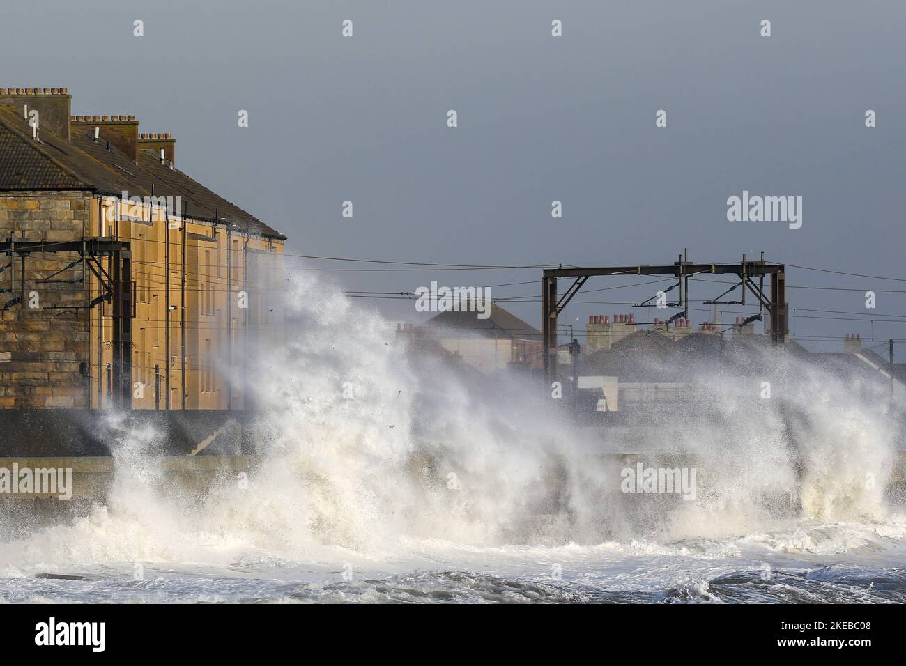 Saltcoats wave railway hi-res stock photography and images - Alamy