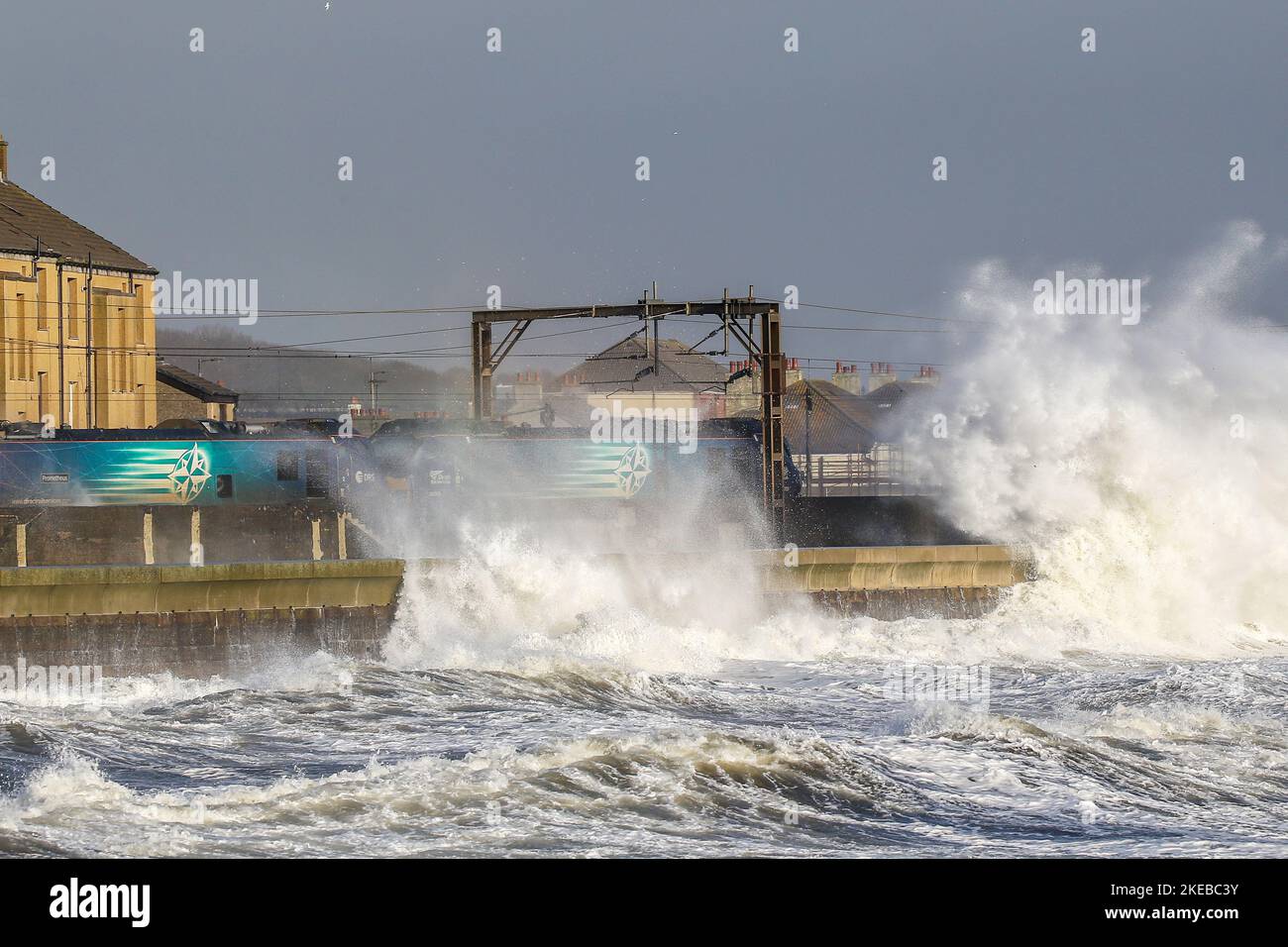 Train waves railway weather hi-res stock photography and images - Alamy