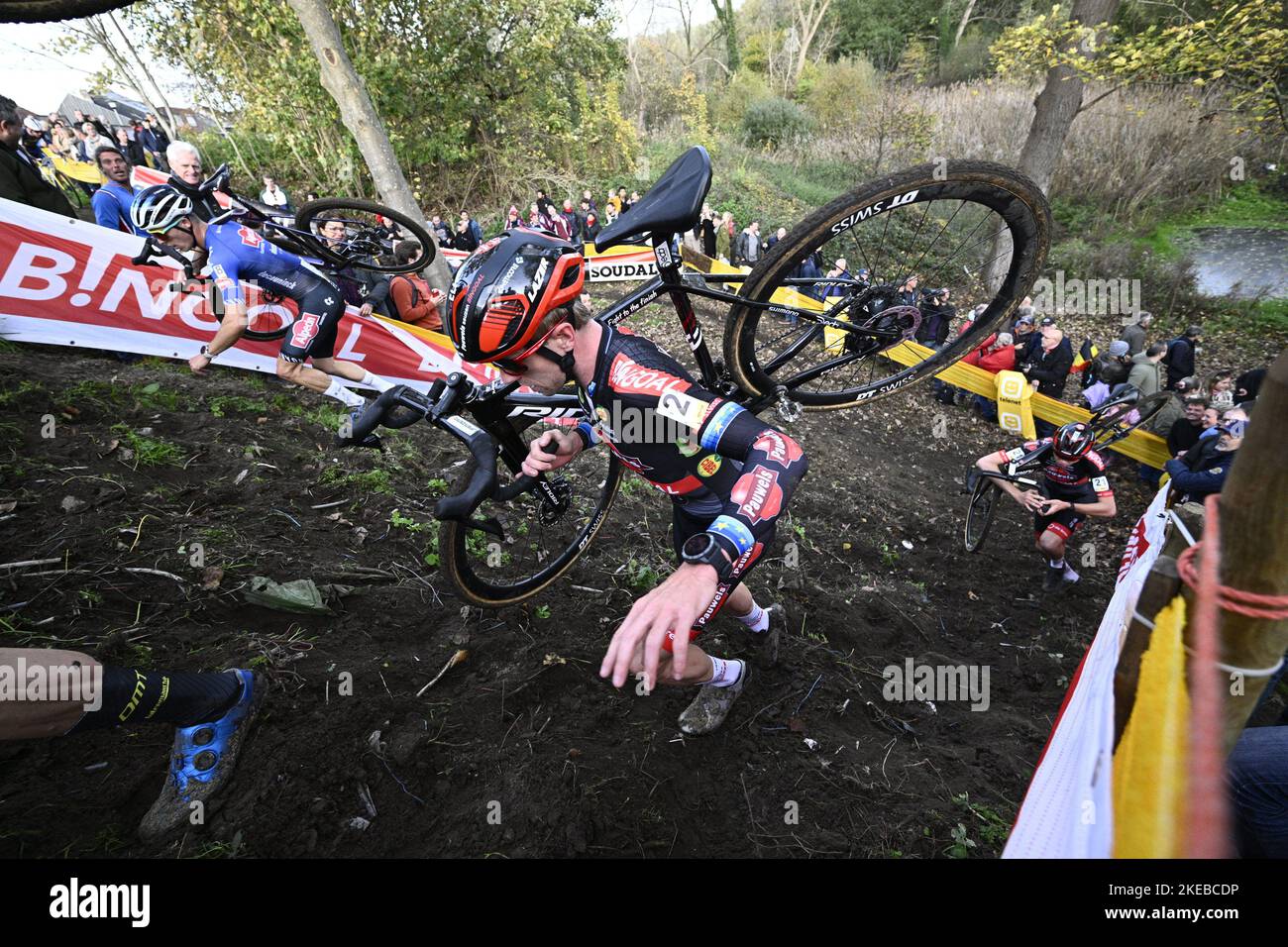 Belgian Eli Iserbyt pictured in action during the men's elite race at ...