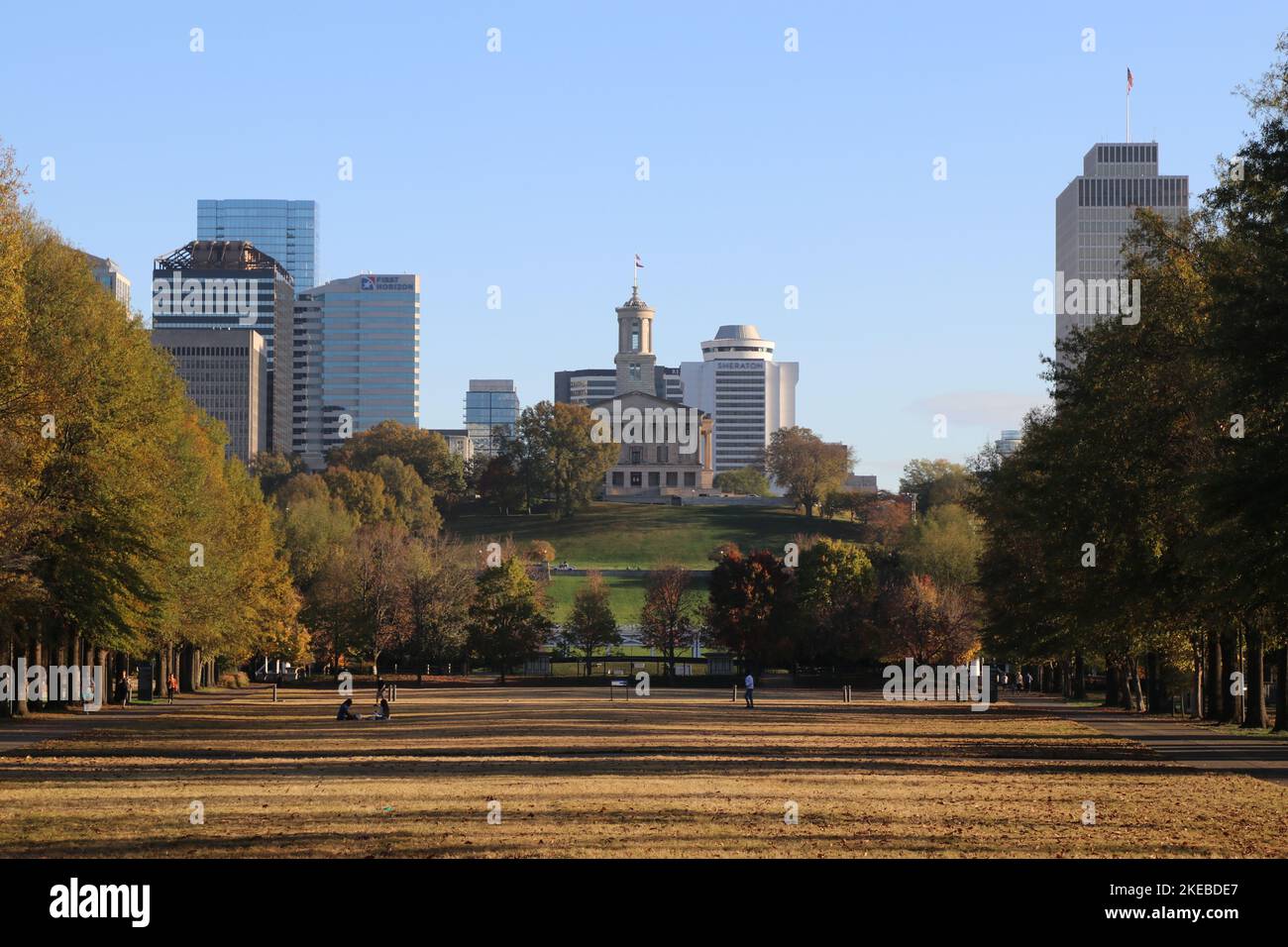 View of the Tennessee State Capital in Nashville from the Bicentennial ...