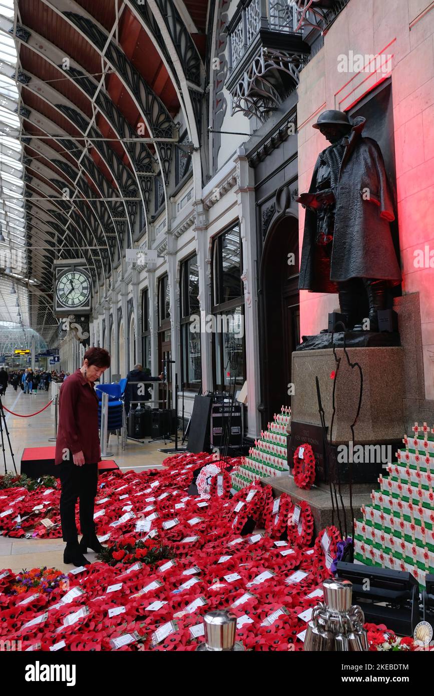London, UK, 11th November, 2022. War veterans, Great Western Railway ...