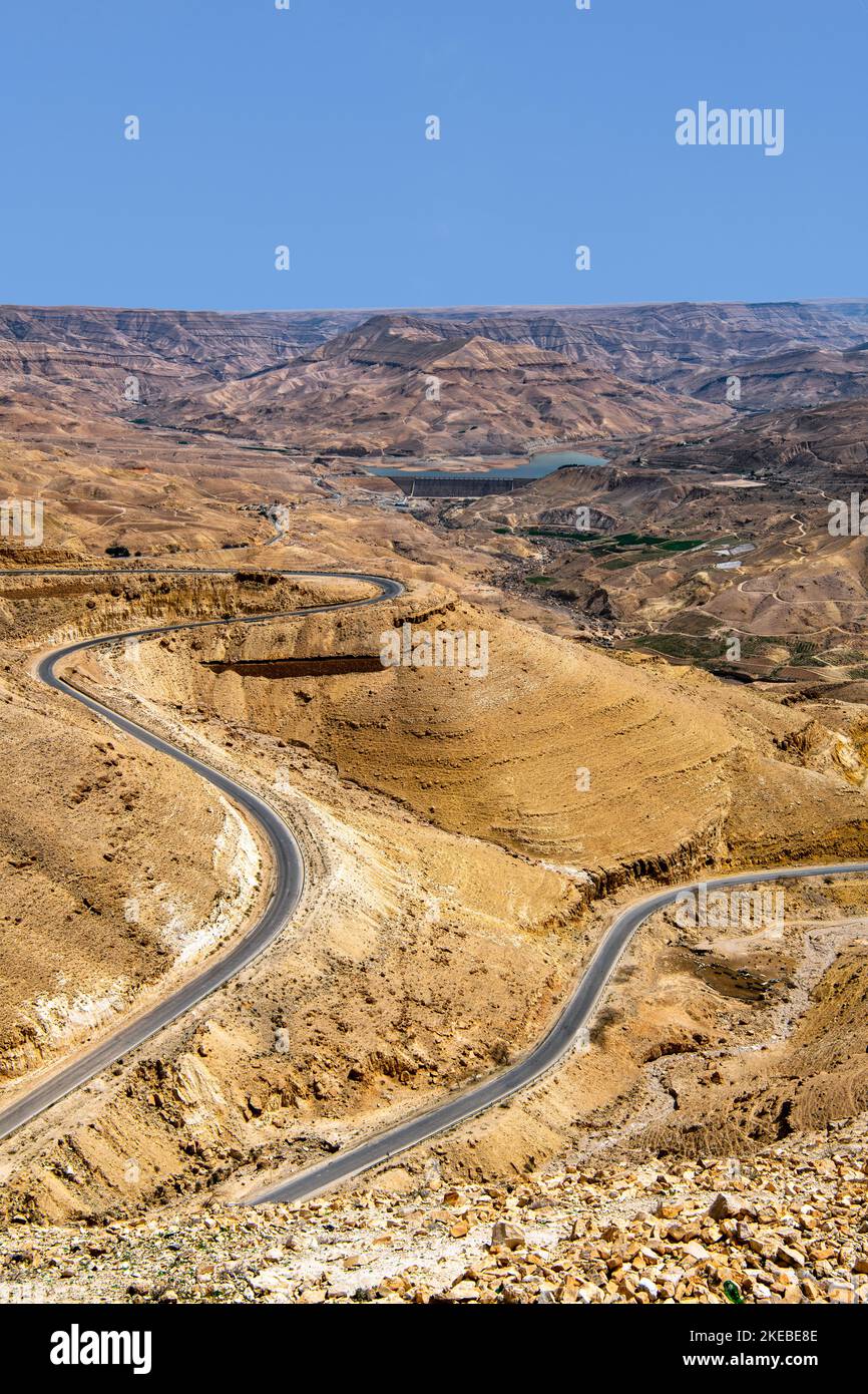 Arid treeless landscape Wadi Mujib Jordan Stock Photo - Alamy