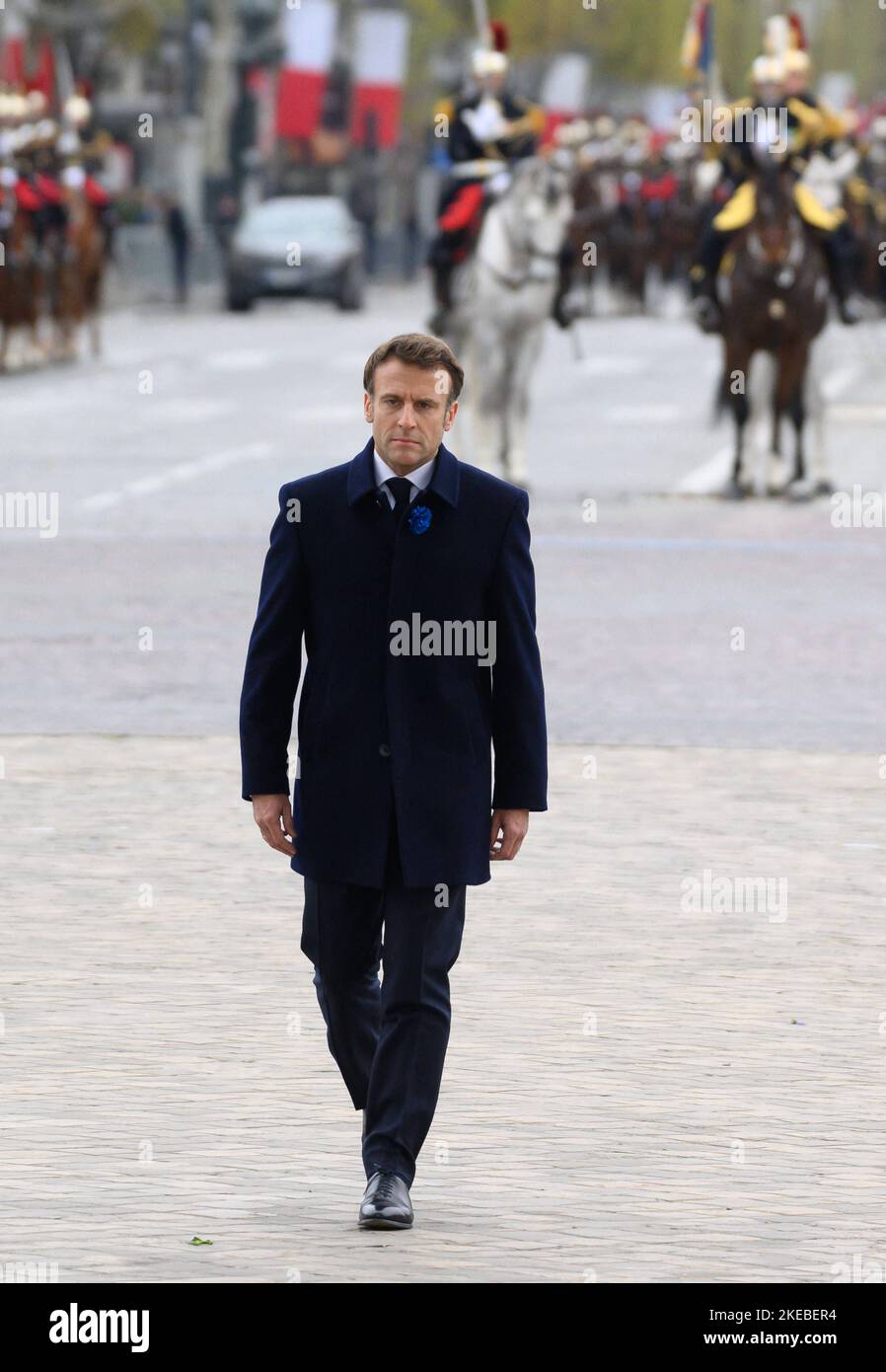 Emmanuel Macron. French President Emmanuel Macron attends a ceremony at ...